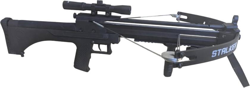 100-lbs-wt-stalker-repeating crossbow laser sight and 4x20 scope
